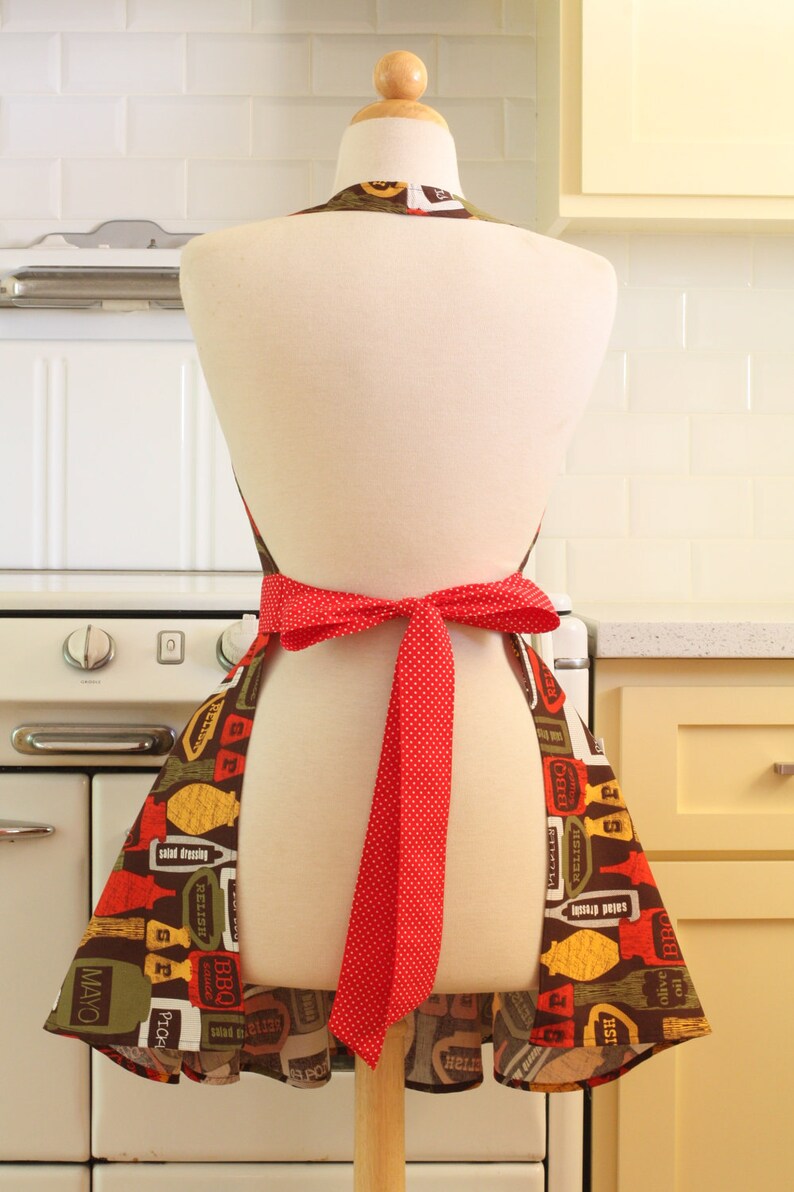 Retro Apron BBQ Condiments | Etsy