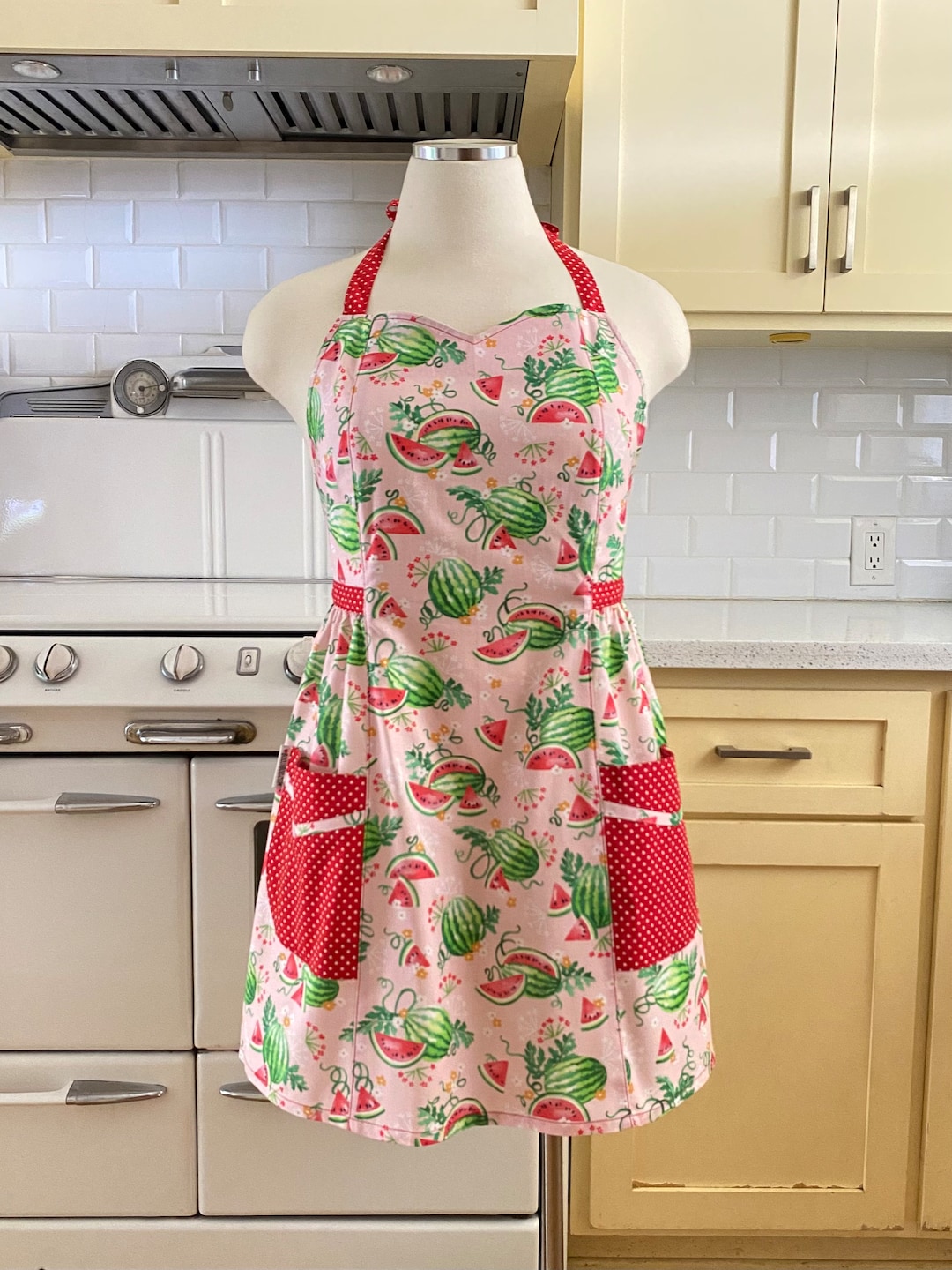 Plus Size Apron - Watermelons on Pink -betty - Etsy