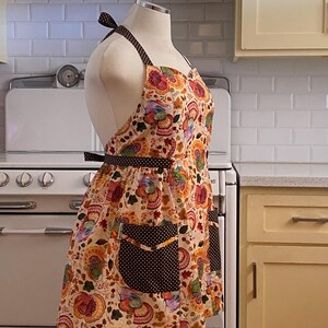 Betty Plus Size Retro Apron - Thanksgiving Holiday Turkey - Etsy