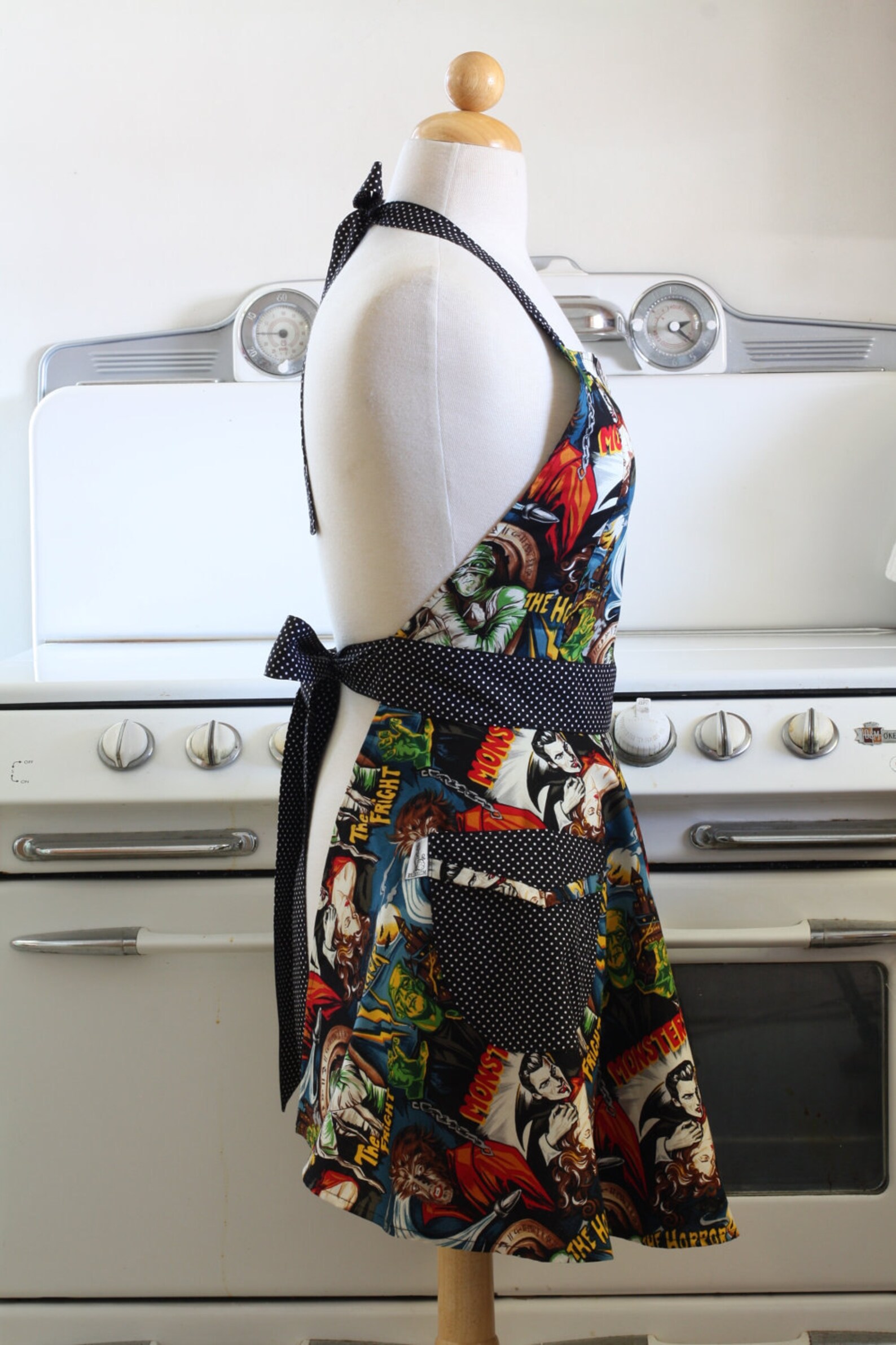 Retro Apron Sweetheart Neckline Classic Horror Movies BELLA - Etsy