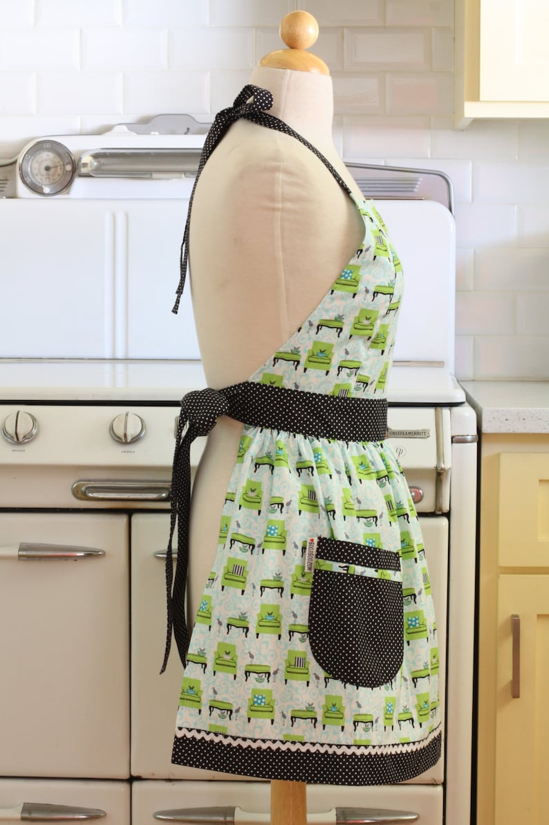 Retro Apron Green Chairs - CHLOE - Etsy