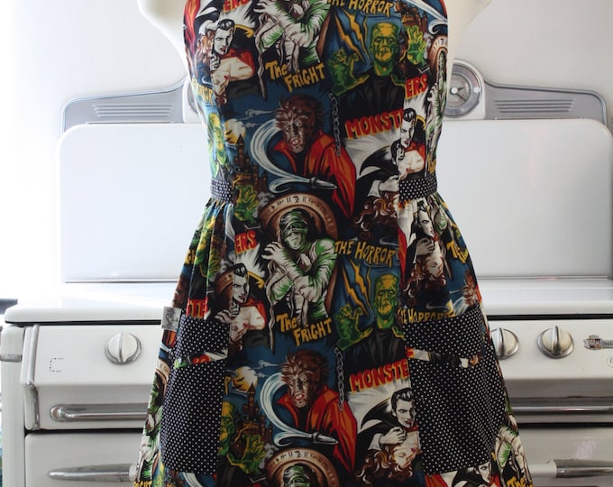 Retro Apron Plus Size Sweetheart Neckline Classic Horror Movie - Etsy