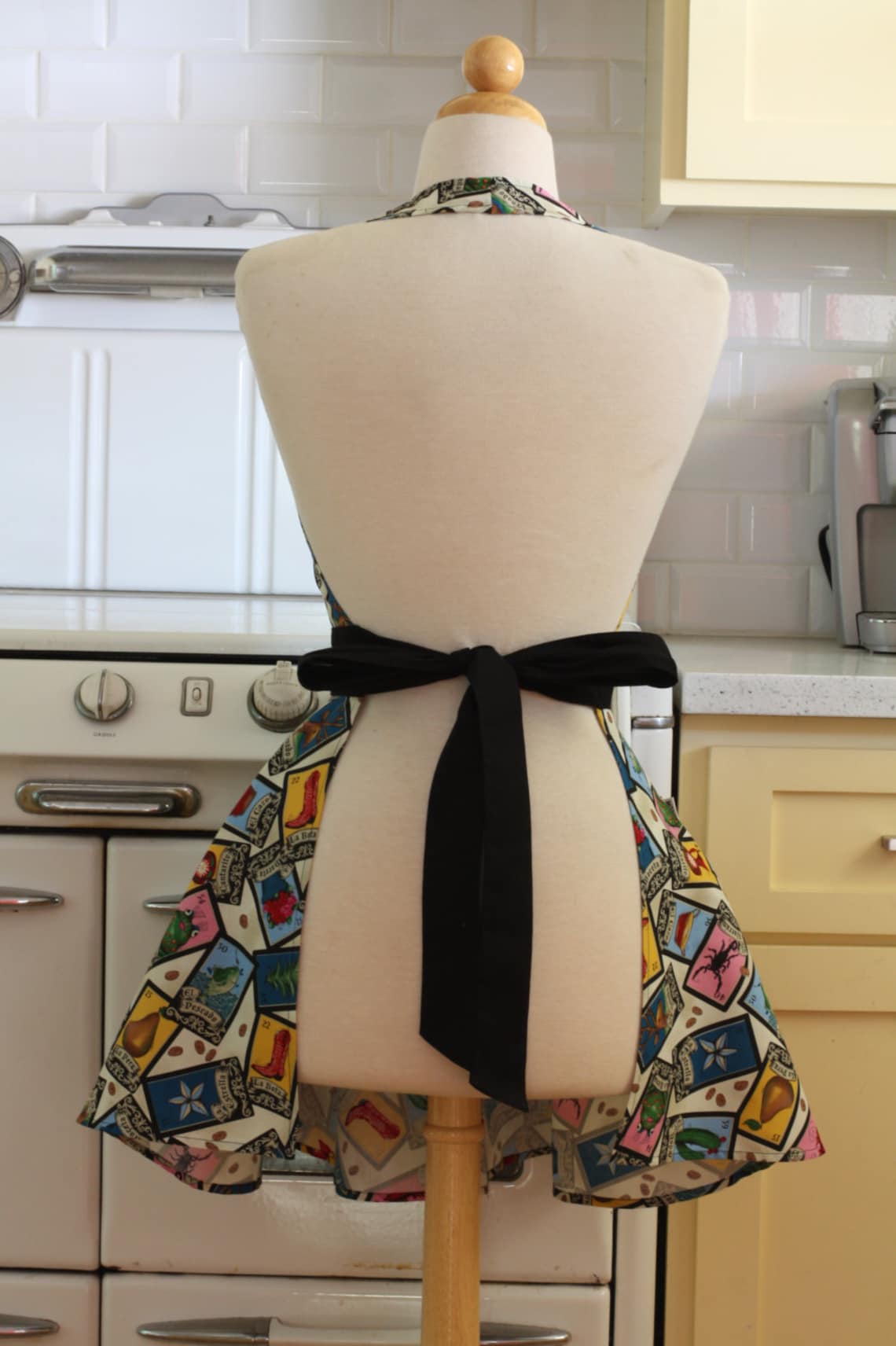 Apron Retro Style Sweetheart Neckline Loteria Full Apron | Etsy