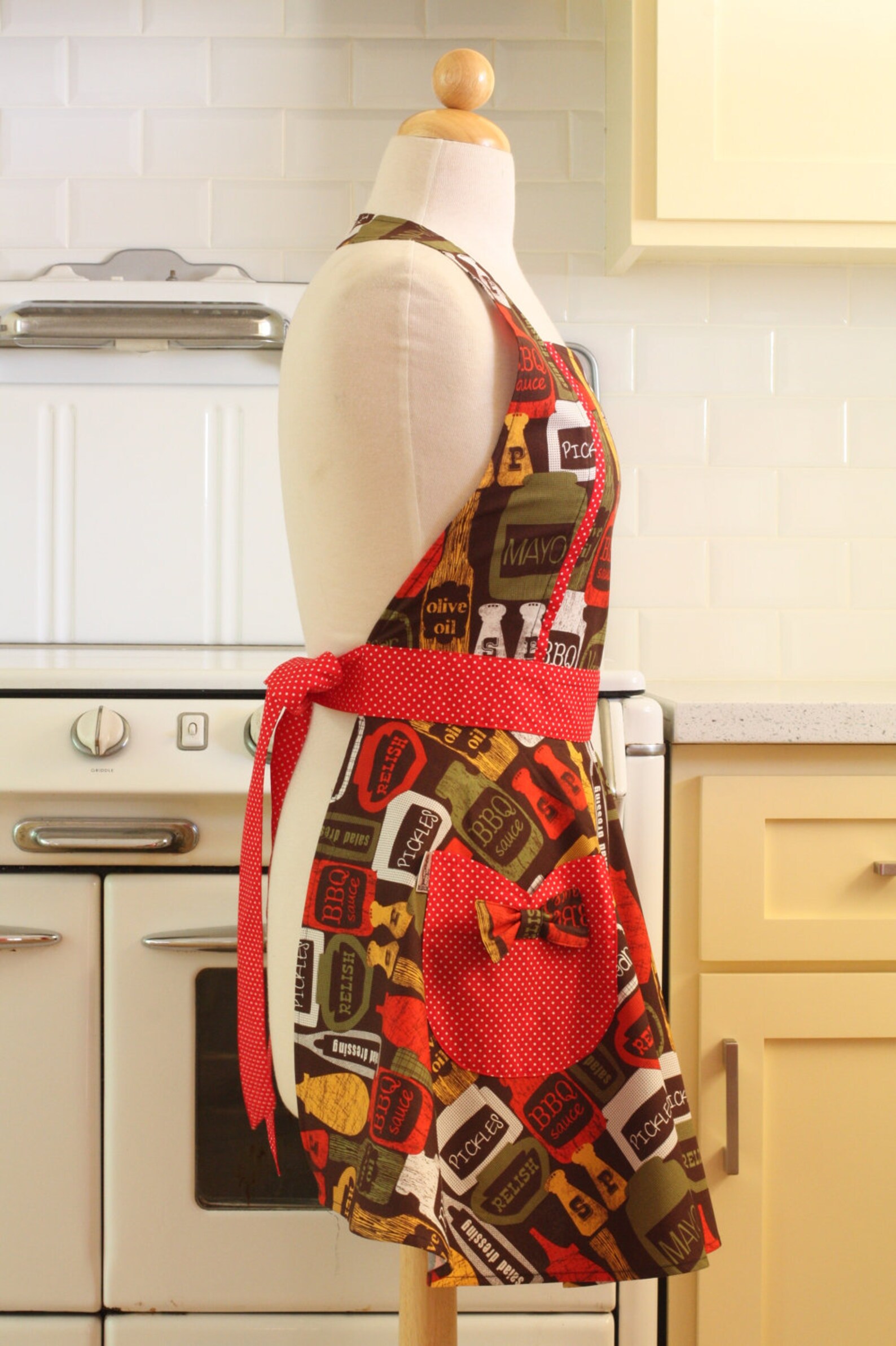 Retro Apron BBQ Condiments - Etsy