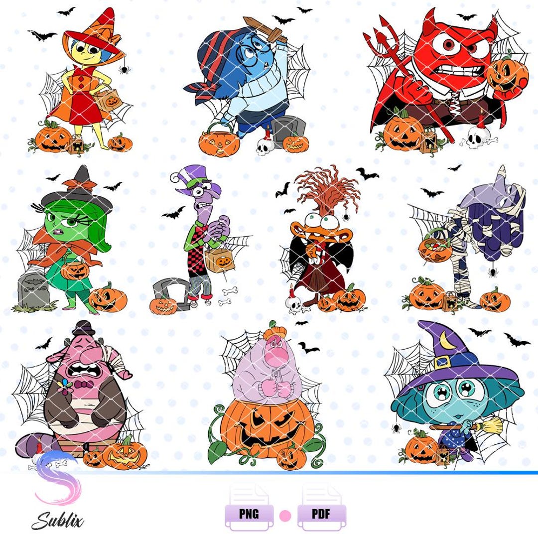 Inside Out Halloween Png, Cartoon Halloween Png, Spooky Inside Out ...
