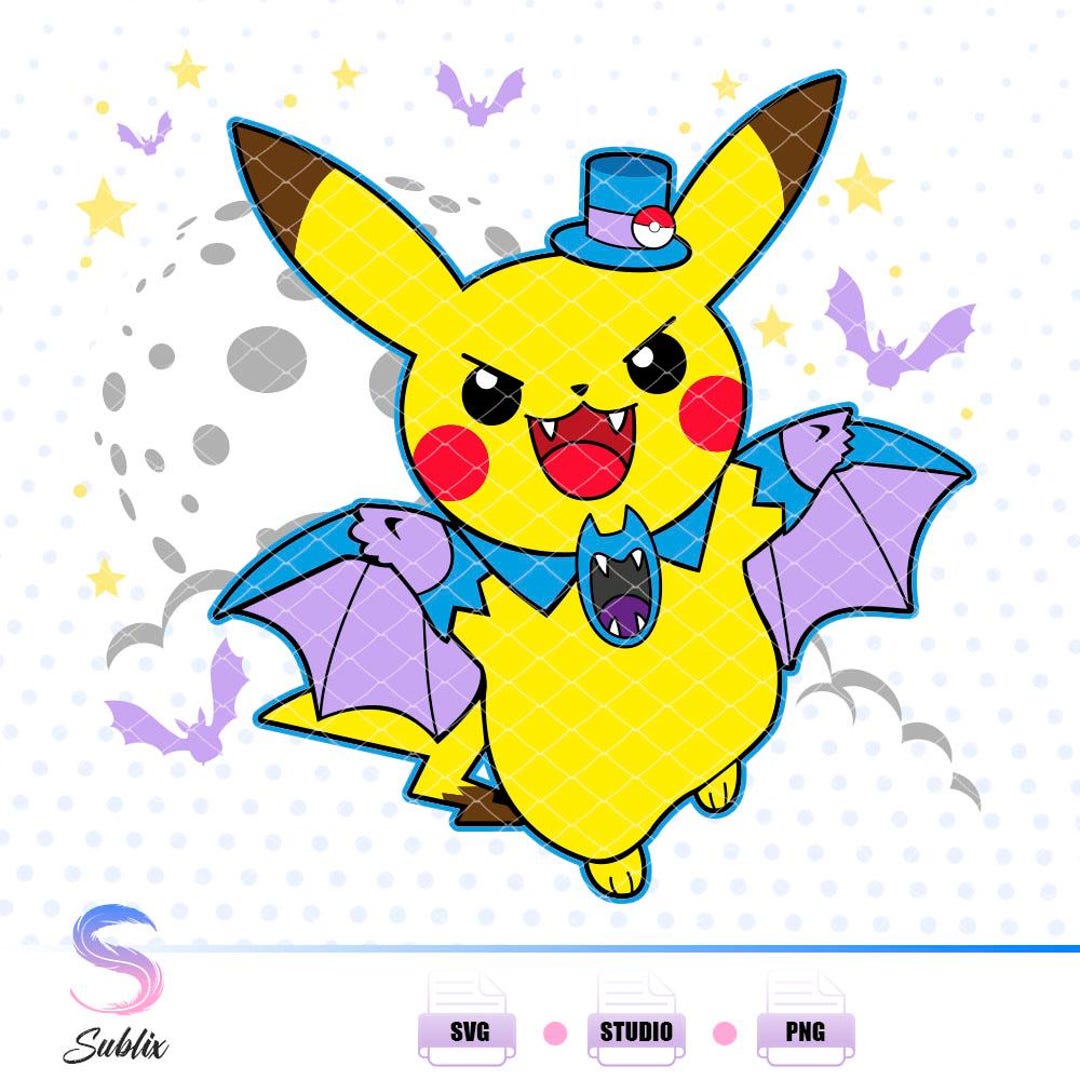 Halloween Vampire Pikachu Svg, Pokemon, Halloween Vampire Pikachu Png ...