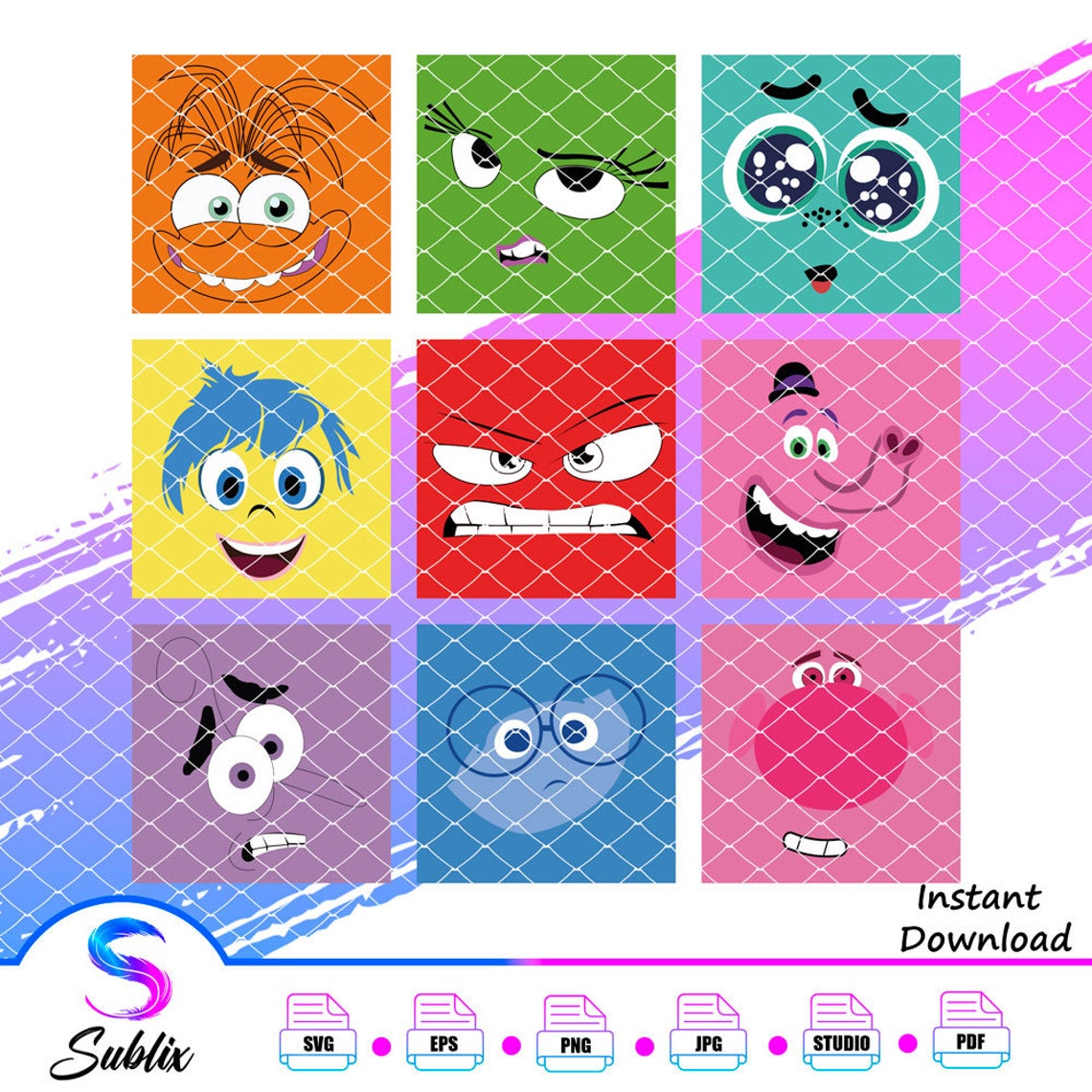 Inside Out 2, Eps-pdf-svg-png, Diseños Intensamente Eps-pdf-svg-png - Etsy