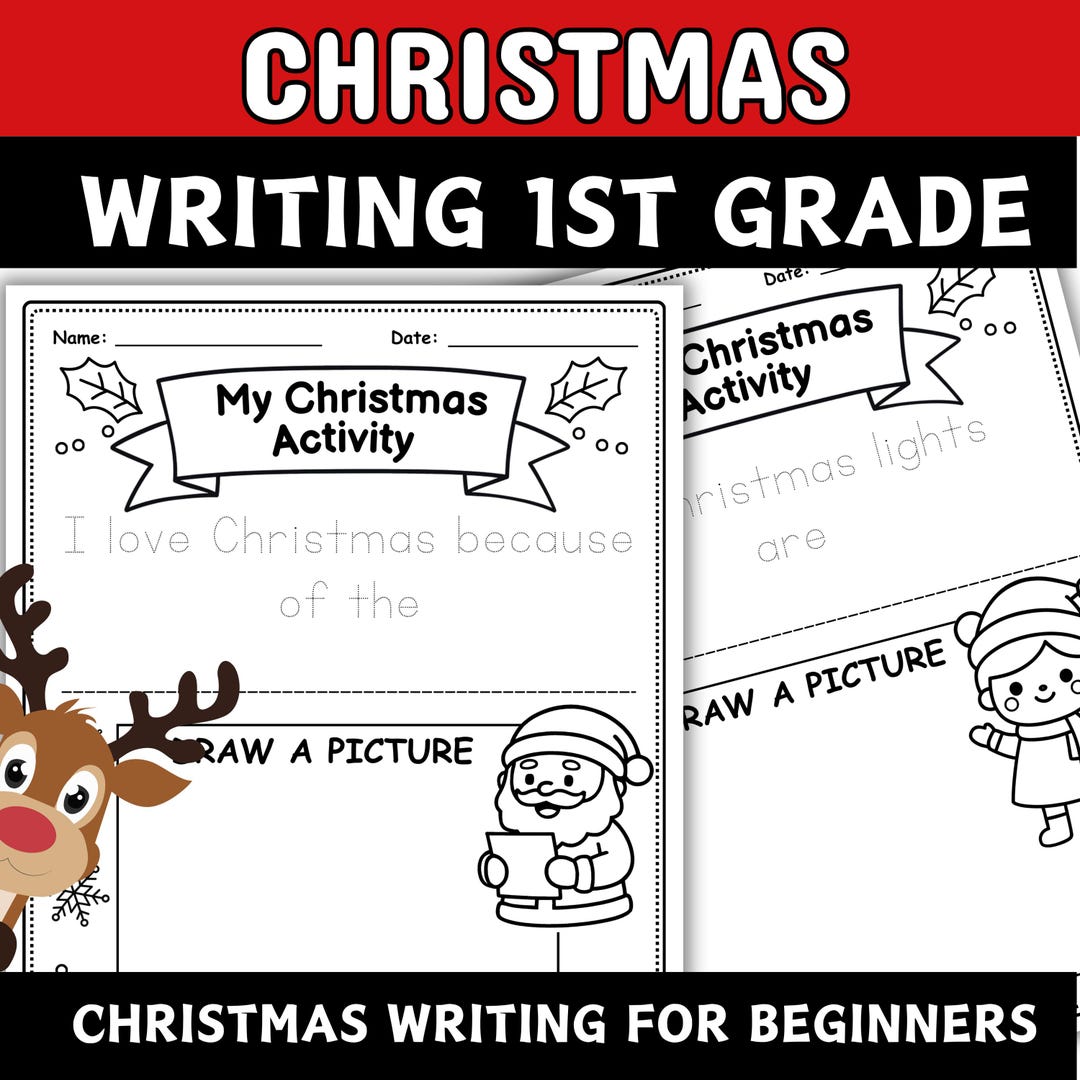 Christmas Writing Worksheets for First Grade – Sentence Writing ...