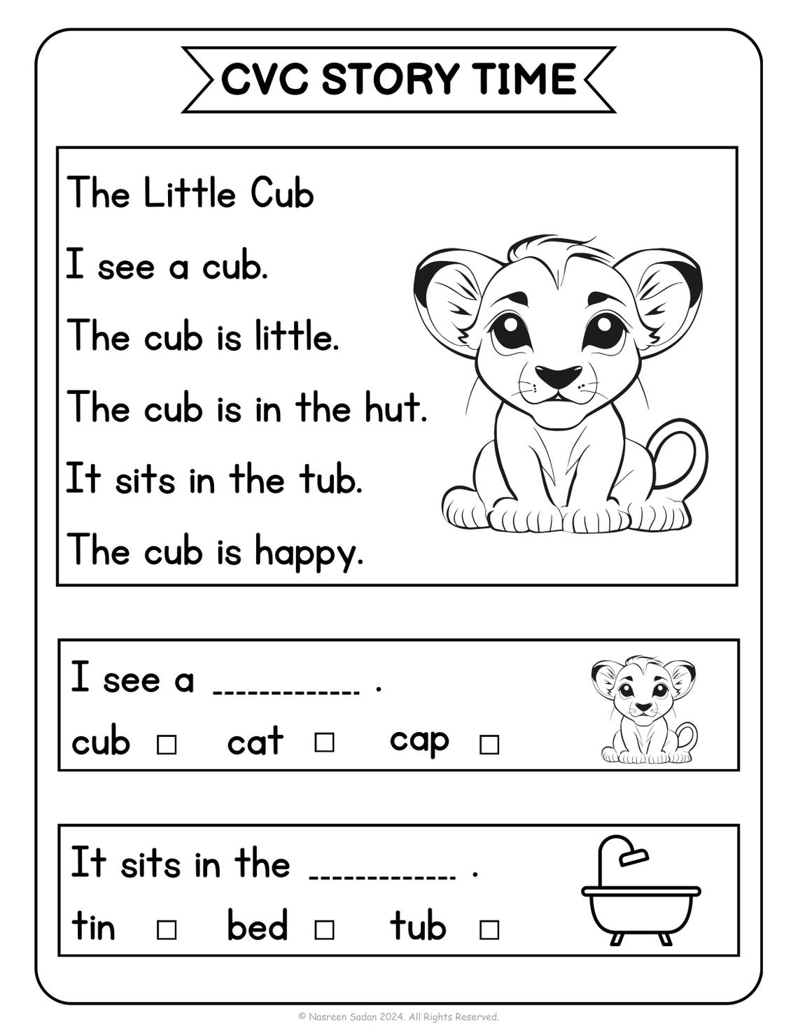 80 CVC Reading Passages for Beginners | Homeschool Reading Material ...