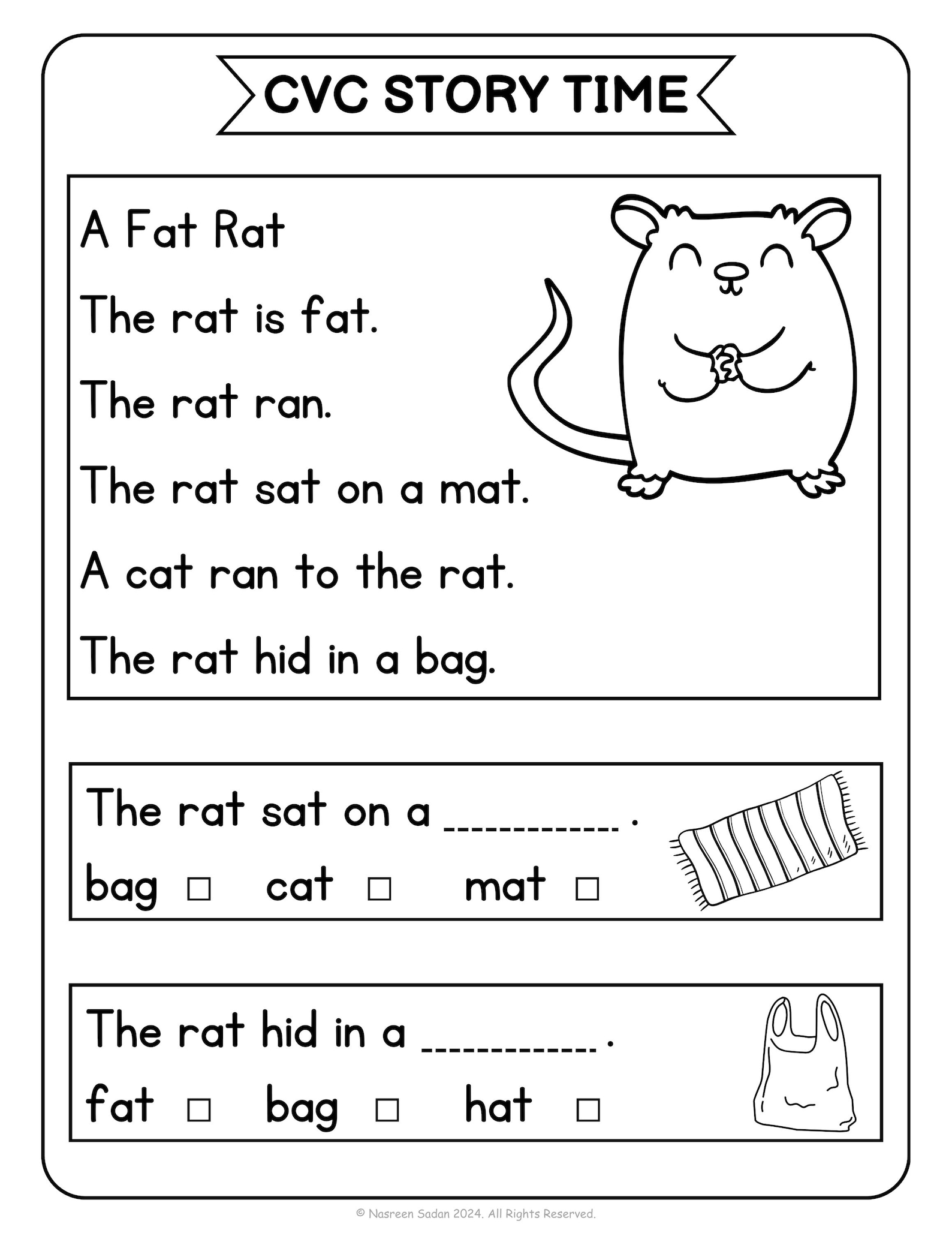 80 CVC Reading Passages for Beginners | Homeschool Reading Material ...