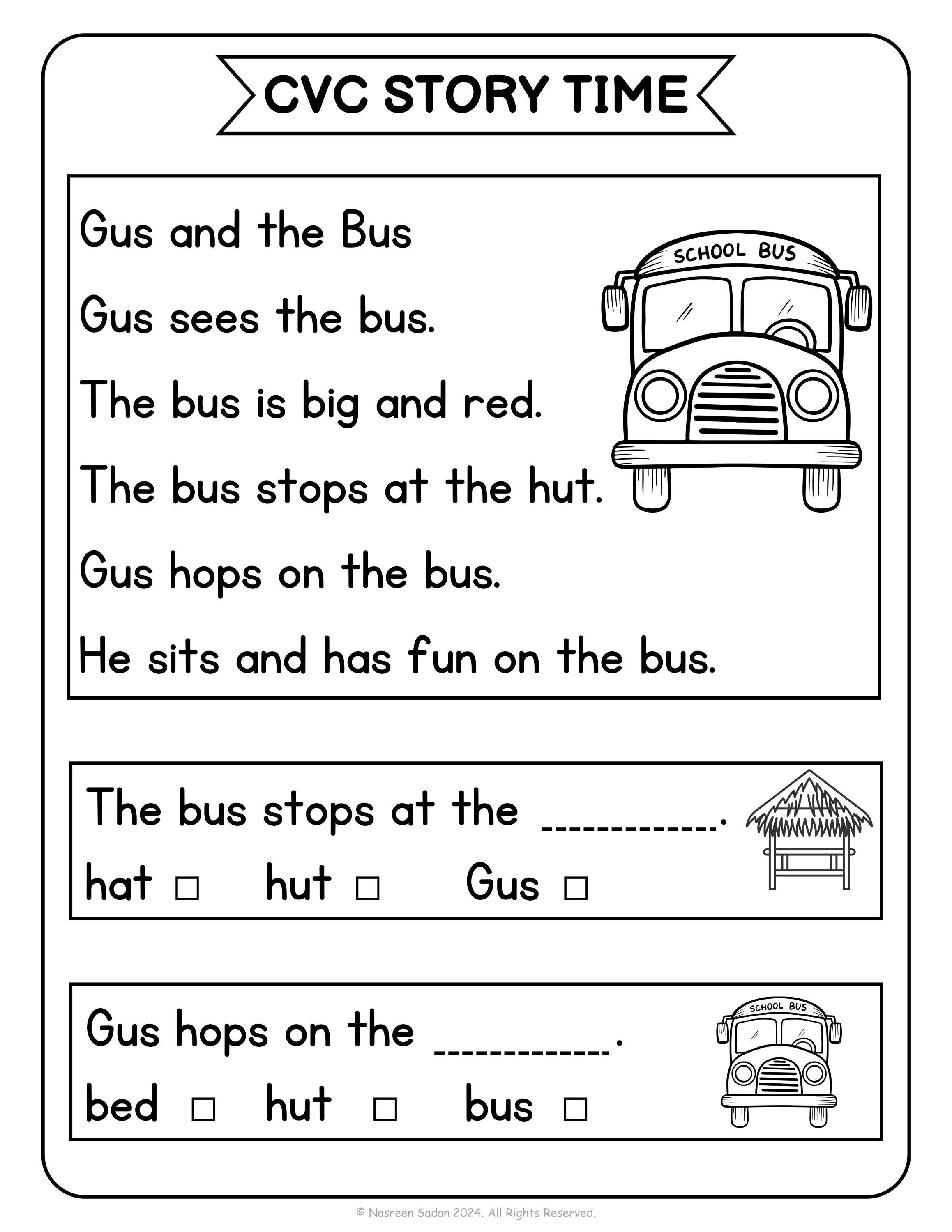 80 CVC Reading Passages for Beginners | Homeschool Reading Material ...