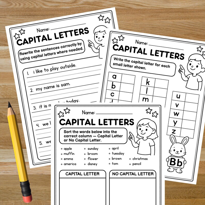 Capital Letters Worksheets for Kids 10 Printable Pages to Learn ...