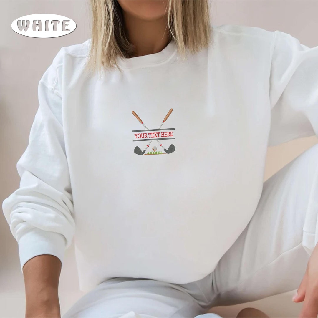 Embroidered Custom Golf Sweatshirt, Personalized Golf Sweater, Gift for ...