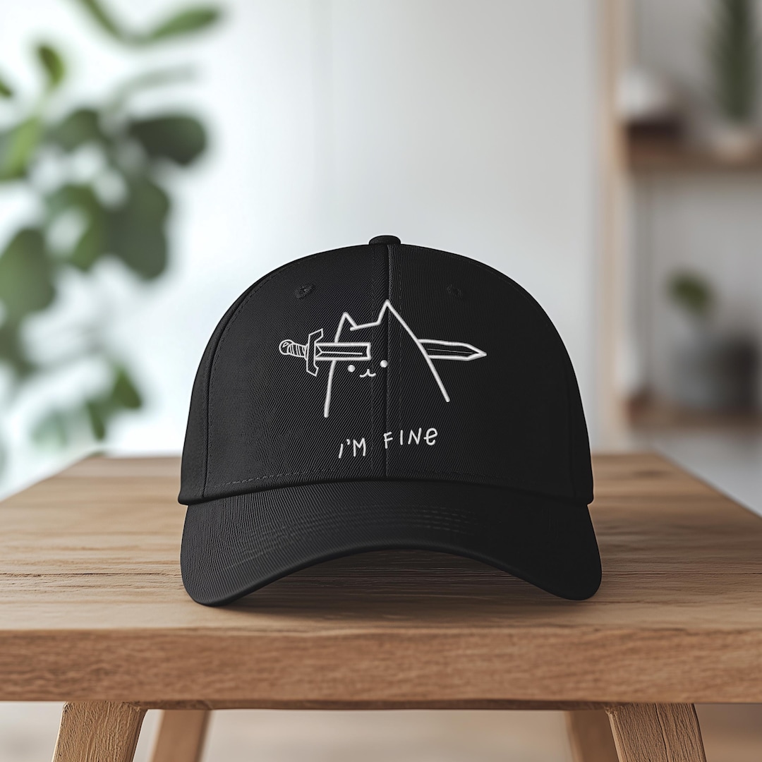 Embroidered I'm Fine Hat, I'm Fine Graphic Cap, Minimalist I'm Fine Hat ...