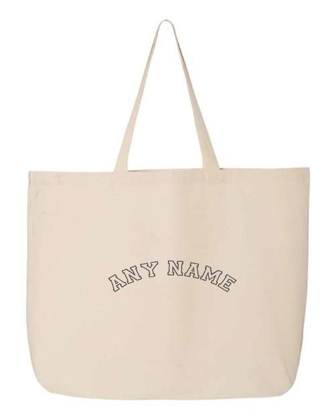 Embroidered Custom Name Tote Bag, Personalized Bag, Custom Name Bag ...