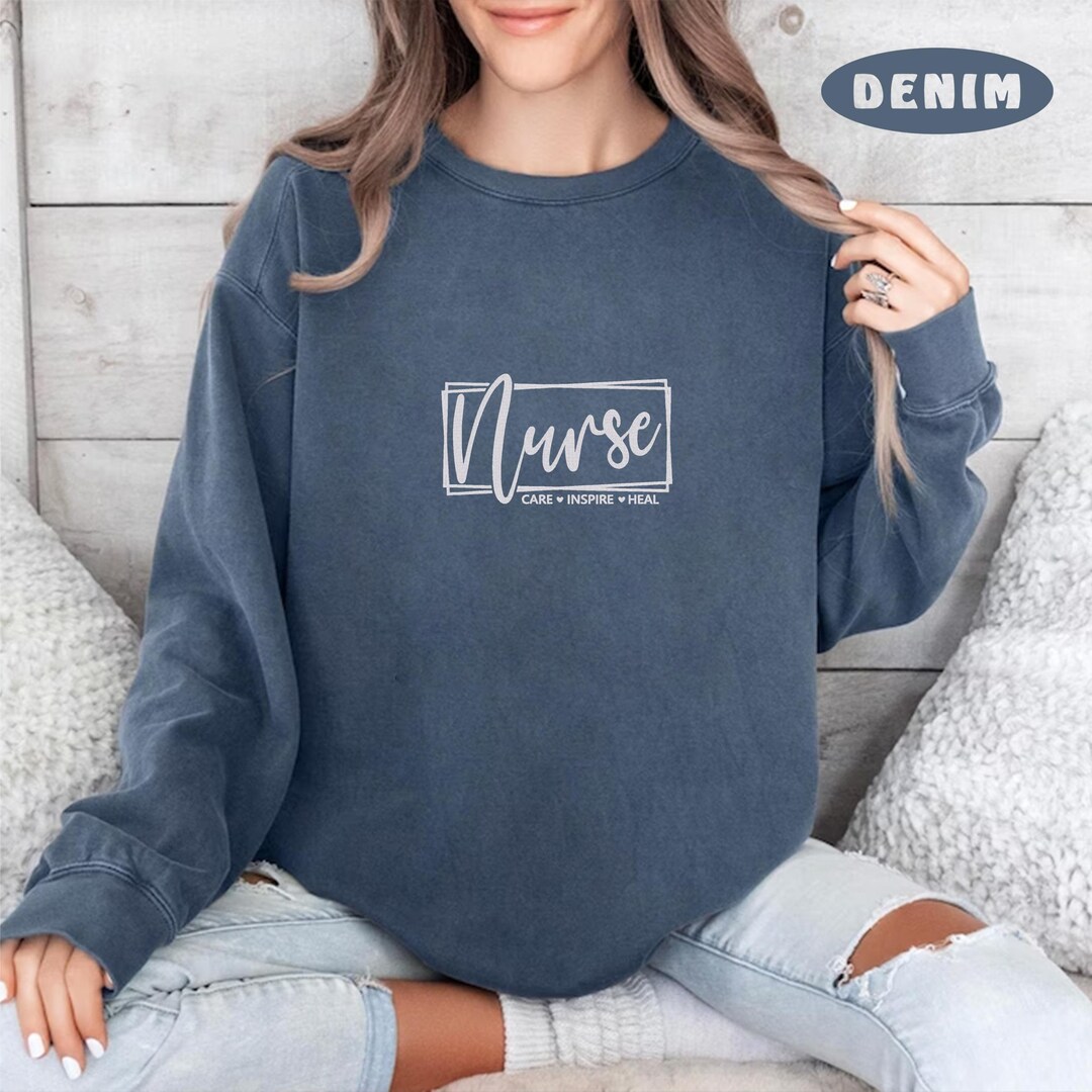 Embroidered Nurse Sweater, Custom Nurse Sweater, Nurse Life Sweater ...