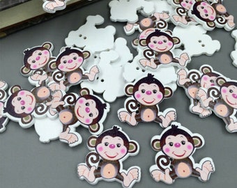 Monkey Buttons | Etsy