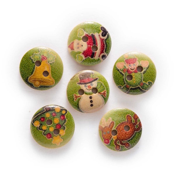 Christmas Buttons - Etsy