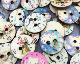 Clock Buttons - Etsy