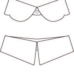 Women's Collar Printed Sewing Pattern, Set of 4 Collars Patterns ...