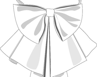 Lady Secretary Neck Bow DIY PDF Sewing Pattern to Make Your - Etsy UK