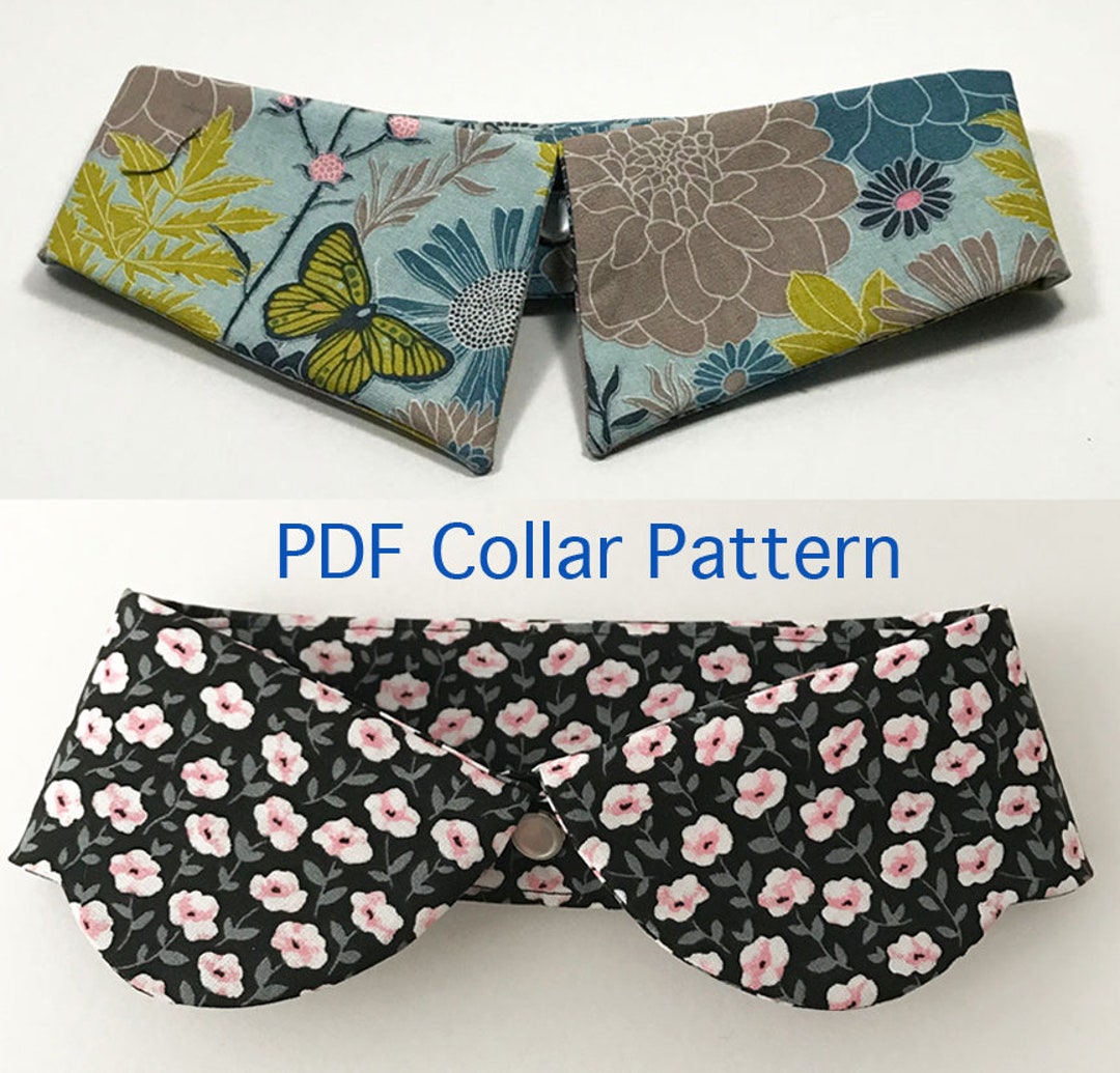 Women's Collar Sewing Pattern, PDF Downloadable Sewing Pattern, Set of ...