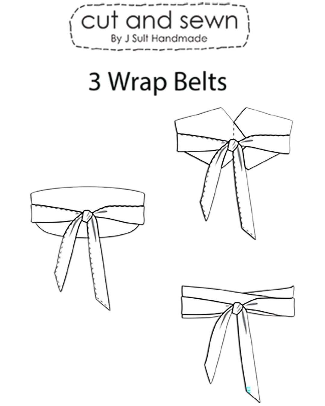 PDF Wrap Belts Sewing Pattern, PDF Includes Three Styles for Easy to ...