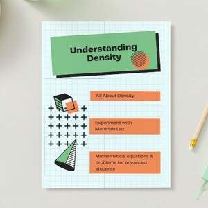 Understanding Density Guide and Worksheets, Science Unit, Printable ...