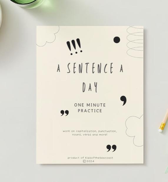 Grammar Practice, Daily, Worksheets, Full Year of Grammar, Printable - Etsy