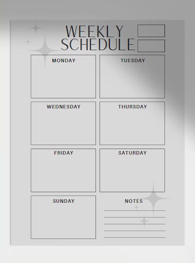 Weekly Planner, Printable, Minimalist Schedule, Homeschool Planner - Etsy