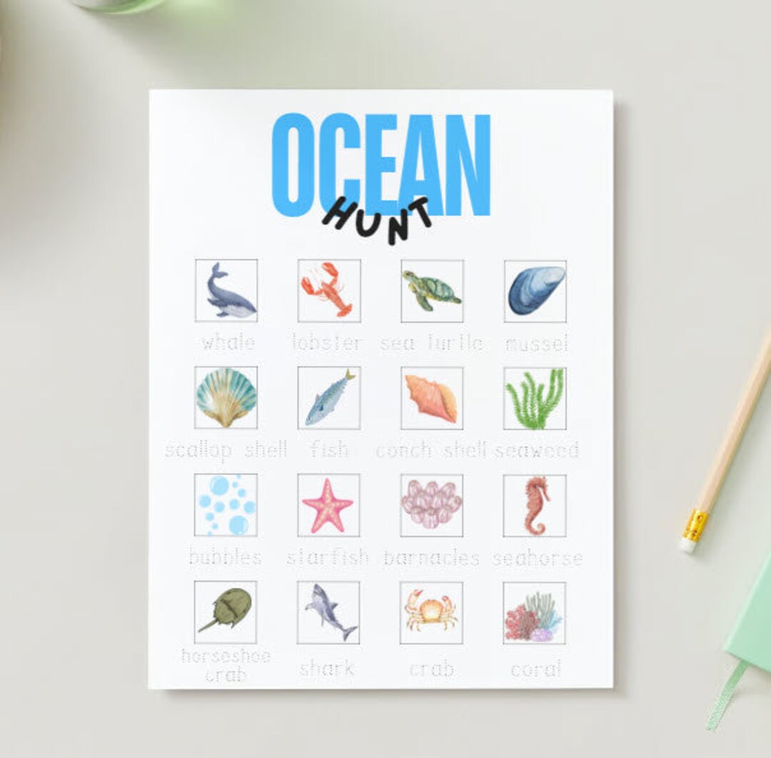 Ocean Hunt Worksheets, Homeschool, Ocean Unit, Scavenger Hunt, Learn to ...