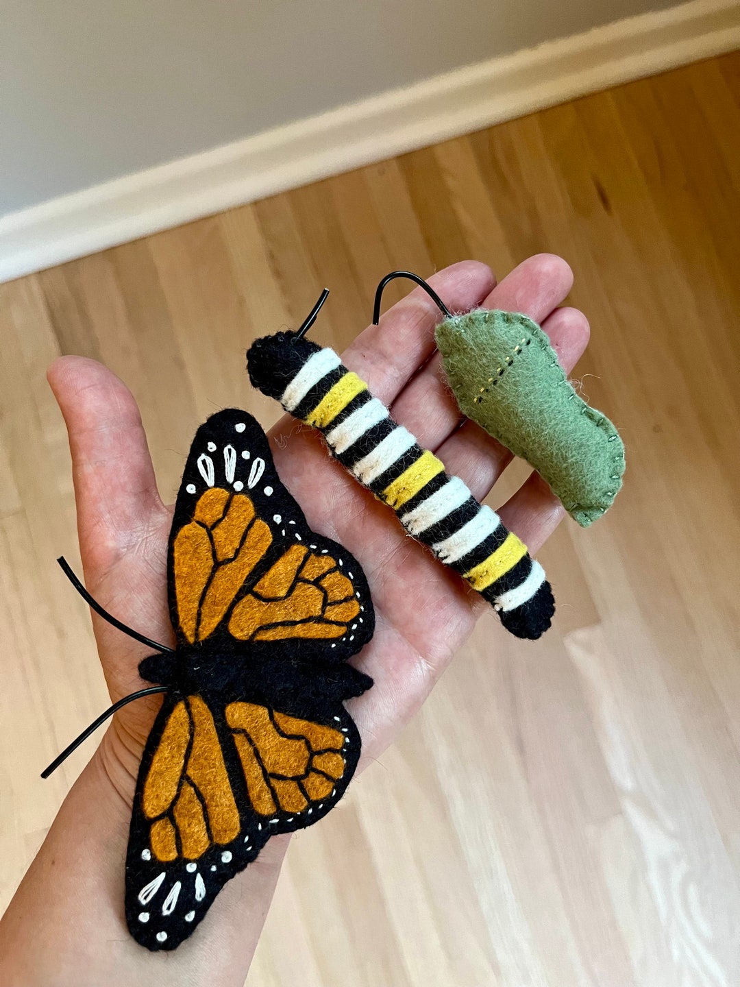 Handmade Felt / Butterfly Life Cycle / Felt Monarch - Etsy