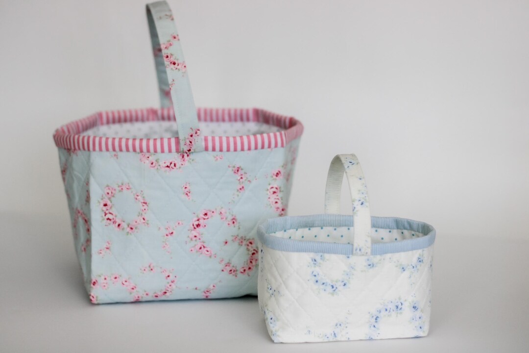 Quilted Basket Sewing Pattern- Two Sizes Pdf Pattern. - Etsy