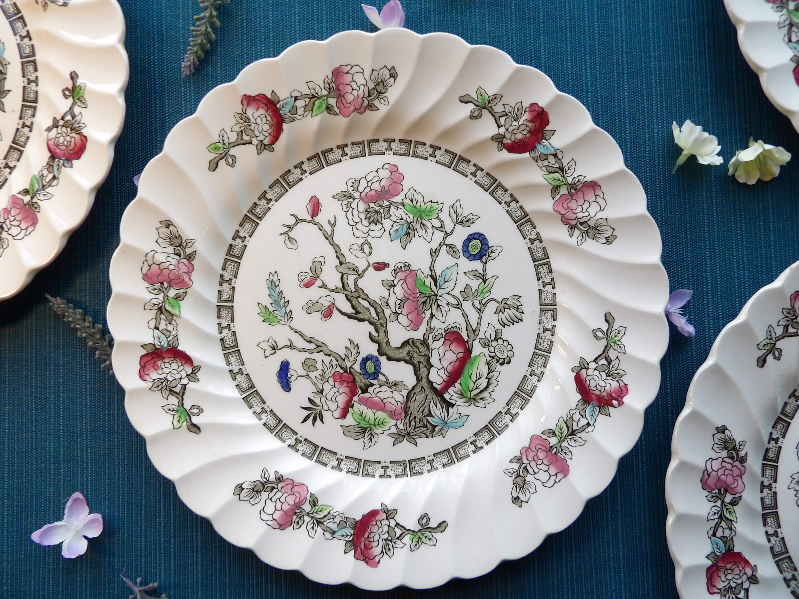 Myott Fine Staffordshire Ware Indian Tree Dinner Plates - Etsy