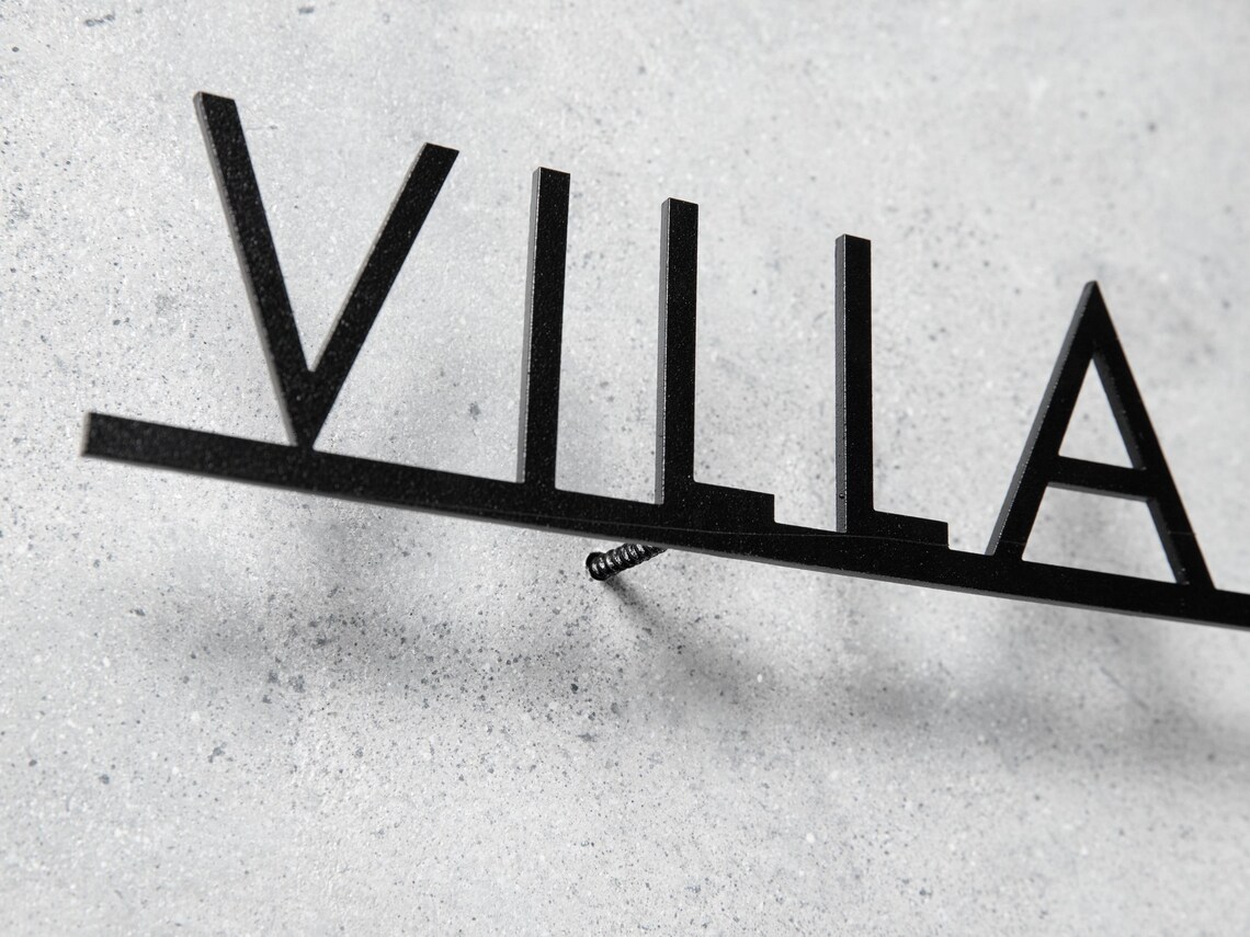 Villa Name Sign, Custom Metal Villa Name Sign, Outdoor Name Plaque ...