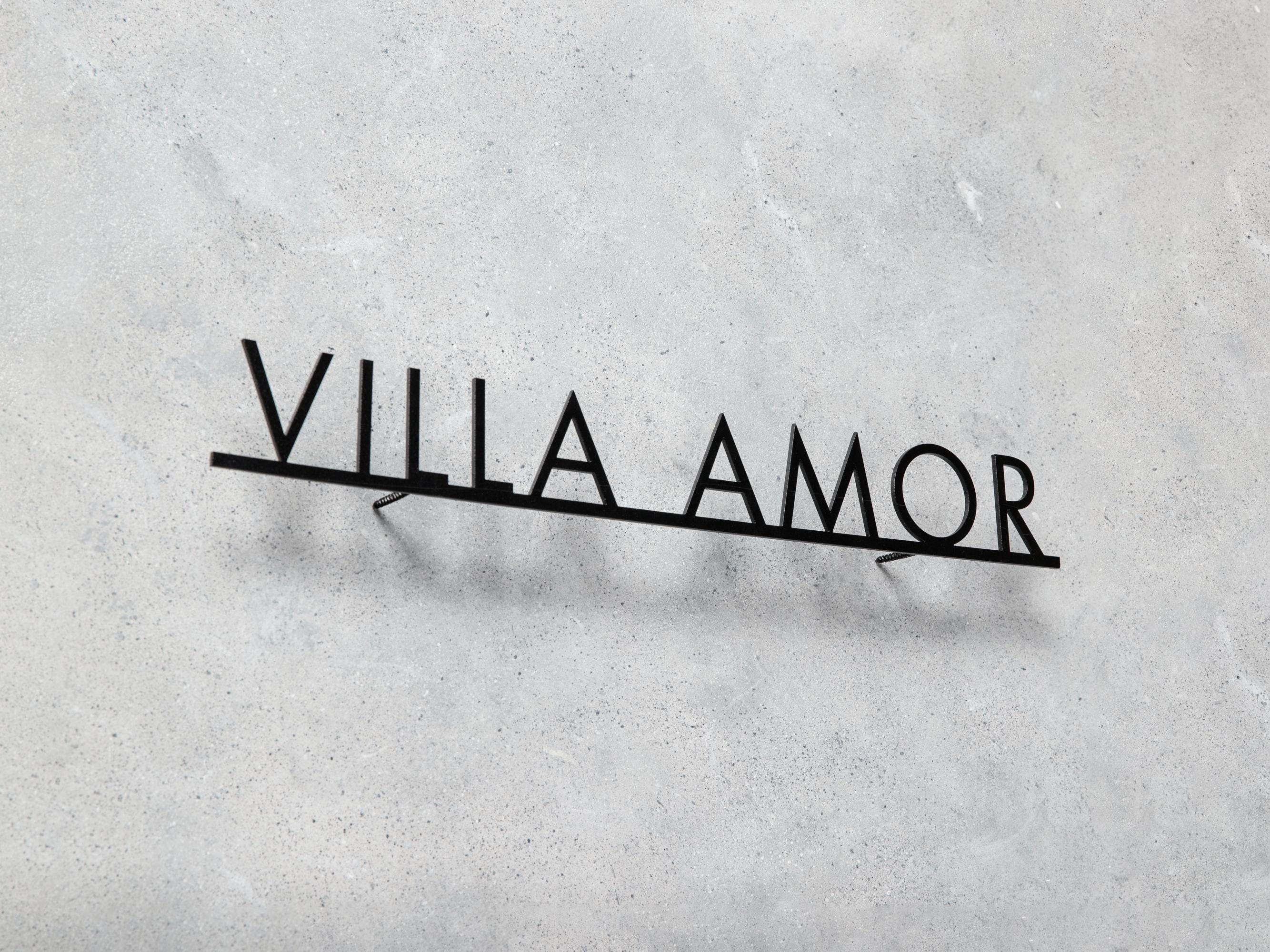 Villa Name Sign, Custom Metal Villa Name Sign, Outdoor Name Plaque ...