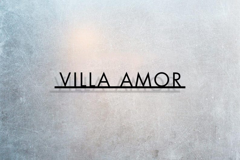 Villa Name Sign, Custom Metal Villa Name Sign, Outdoor Name Plaque ...