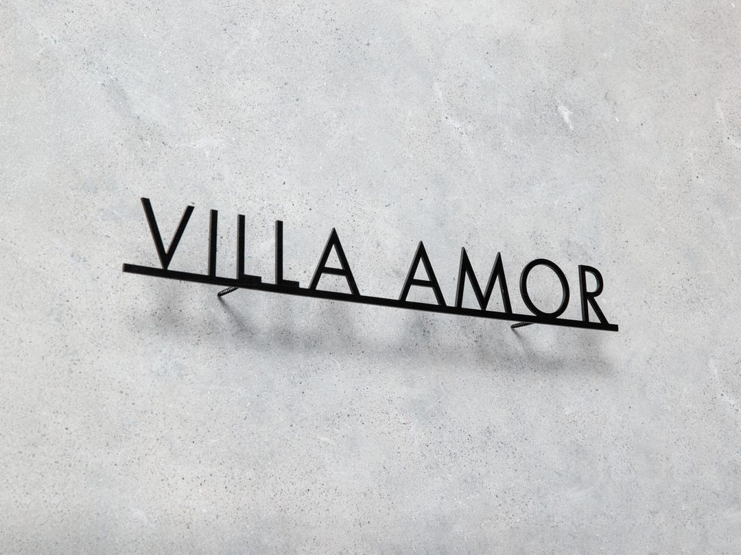 Villa Sign, Wall Sign, House Metal Sign, Last Name Sign, Casa Sign ...