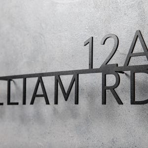 Outdoor Metal Address Sign and House Number Plaque, Modern Address Sign ...