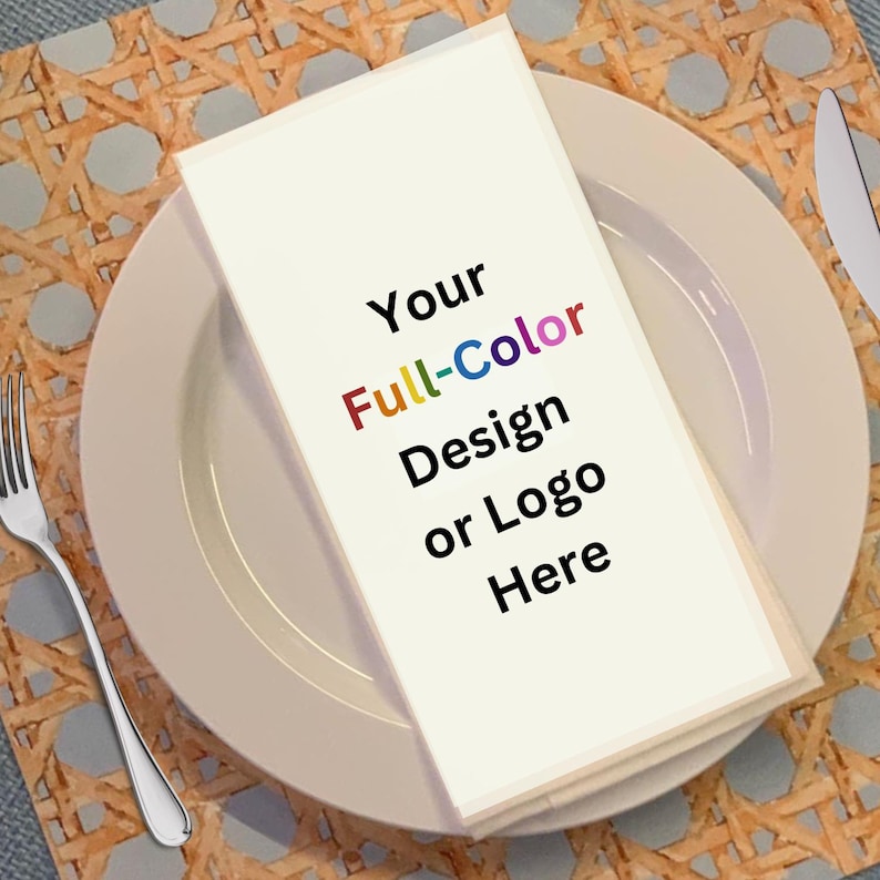 Custom Linen-like Dinner Napkins – Personalized Logo or Design - Etsy