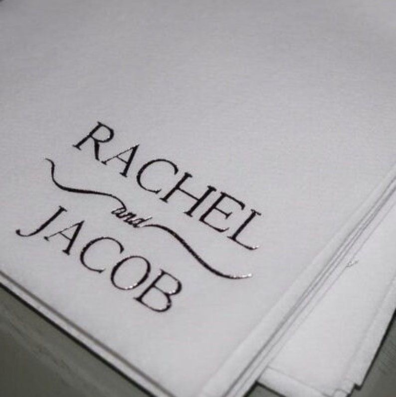 Custom Wedding Beverage Cocktail Napkins Personalized With Couples Name ...