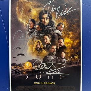 DUNE - 3 Cast-members Signed Movie Poster COA AUTHENTICATED - Etsy