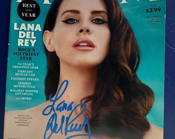 Lana Del Rey - MAXIM Dec 2015 - New Signed Magazine COA AUTHENTICATED ...