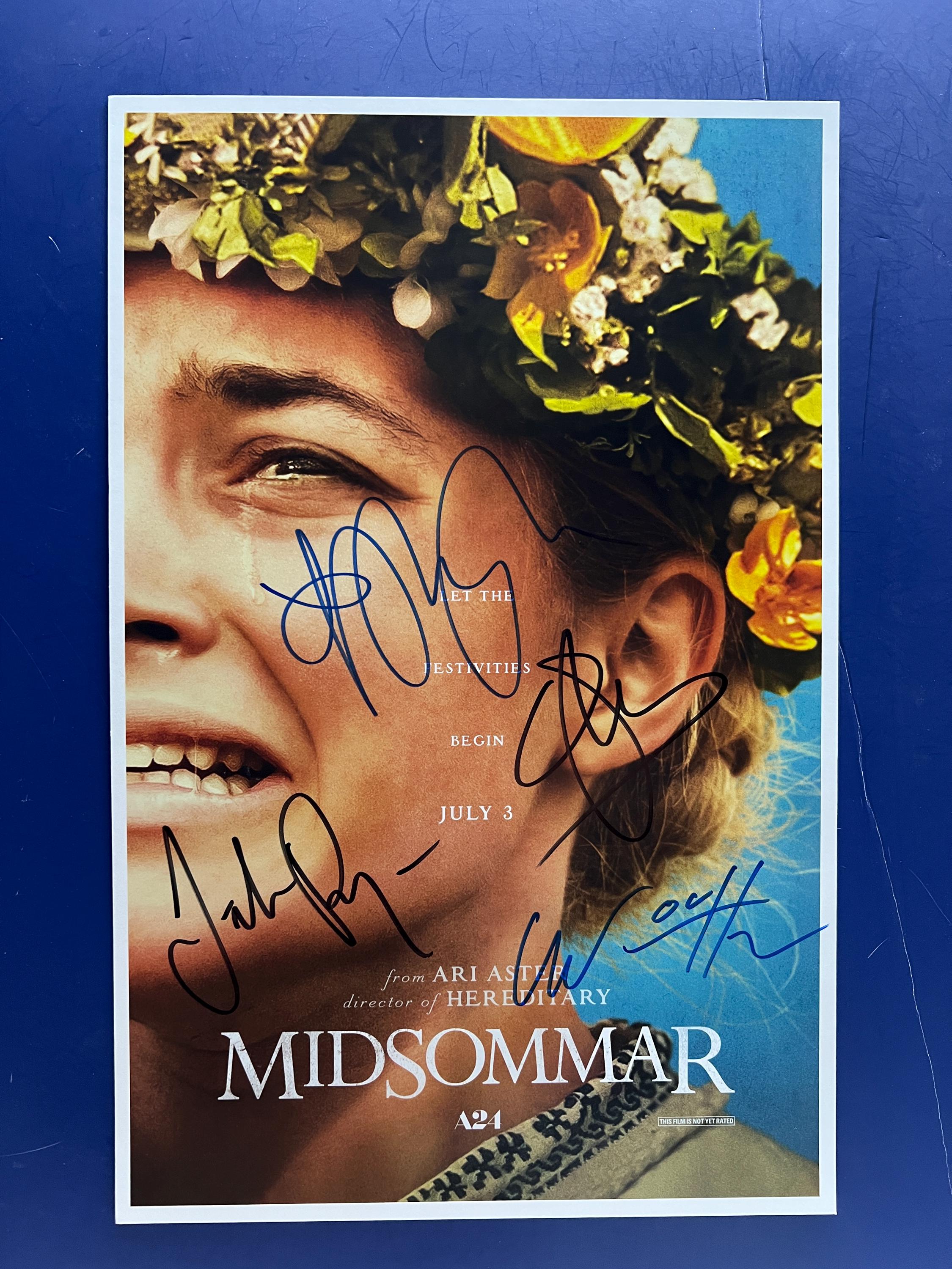 MIDSOMMAR 4 Cast-members Signed Movie Poster COA AUTHENTICATED - Etsy