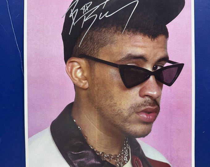 BAD BUNNY - Signed Music Poster Coa AUTHENTICATED - Etsy