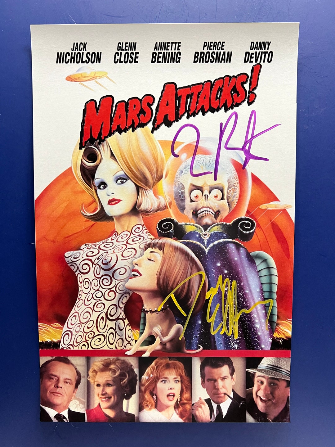 Mars Attacks 2 Cast-members Signed Movie Poster COA AUTHENTICATED - Etsy