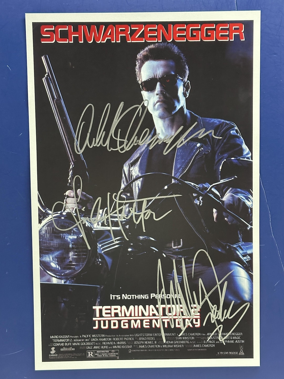 TERMINATOR 2 3 Cast-members Signed Movie Poster COA AUTHENTICATED - Etsy