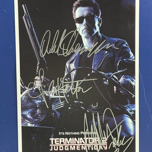 TERMINATOR 2 3 Cast-members Signed Movie Poster COA AUTHENTICATED - Etsy