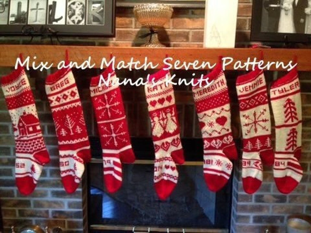 KNIT PATTERN - Christmas Stocking - Once Downloaded Non Refundable ...