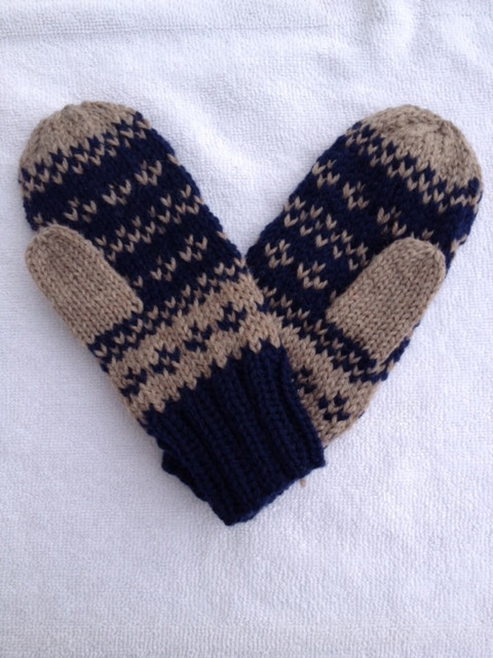 Scandinavian CUSTOM Adult or Teen Mitten Hand Knit - Etsy